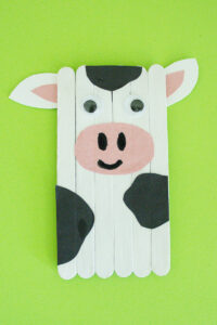 Popsicle Stick Cow Craft - Pjs and Paint