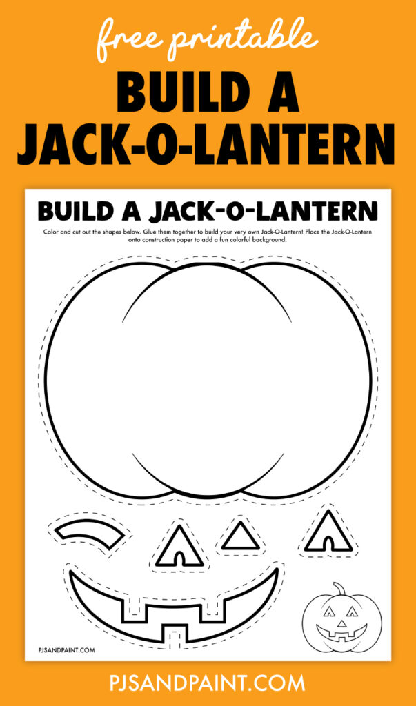 Free Printable Build a Jack-O-Lantern Craft - Pjs and Paint