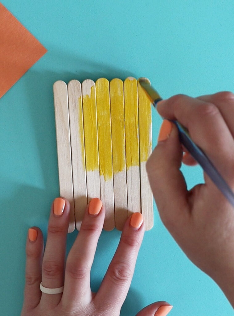 Popsicle Stick Chick Craft - Pjs and Paint