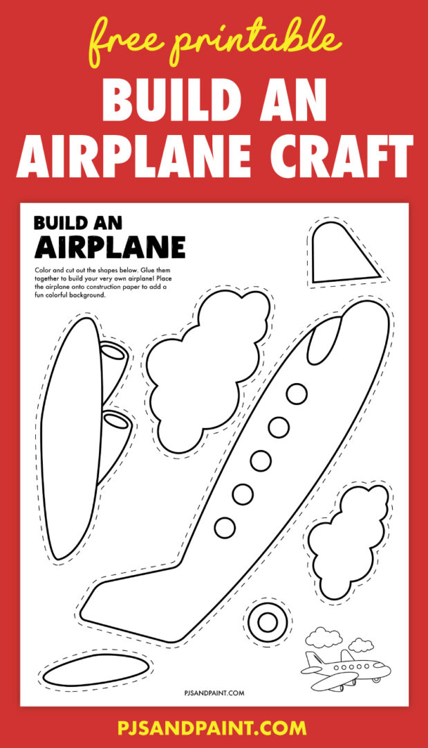 Free Printable Build an Airplane Craft - Pjs and Paint