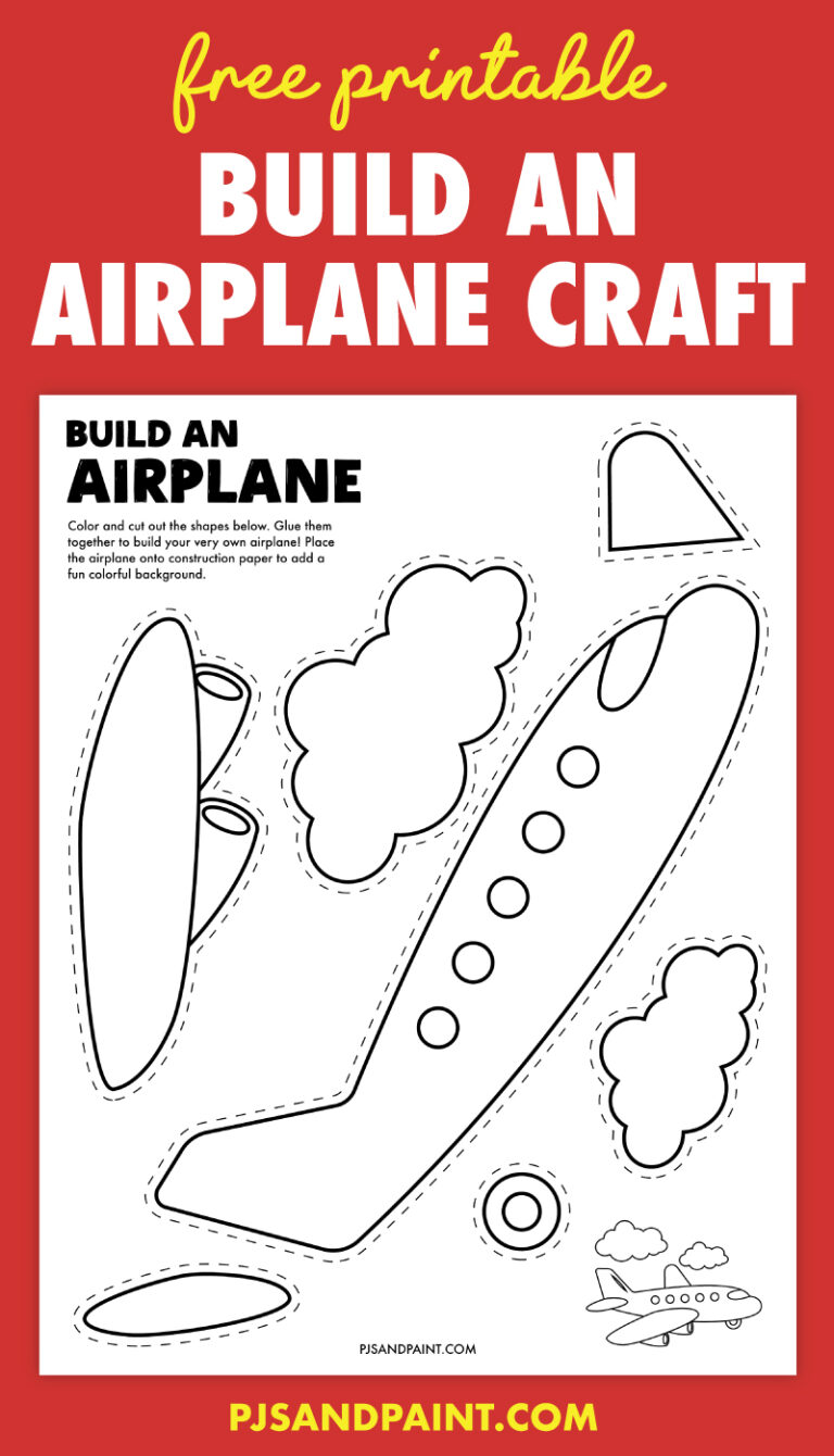 Free Printable Build an Airplane Craft - Pjs and Paint