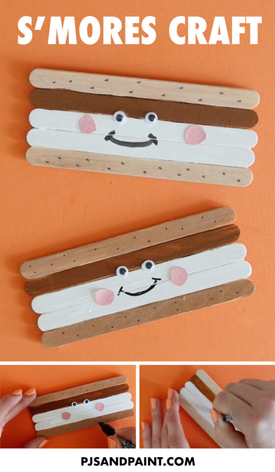 Popsicle Stick S’mores Craft - Pjs and Paint
