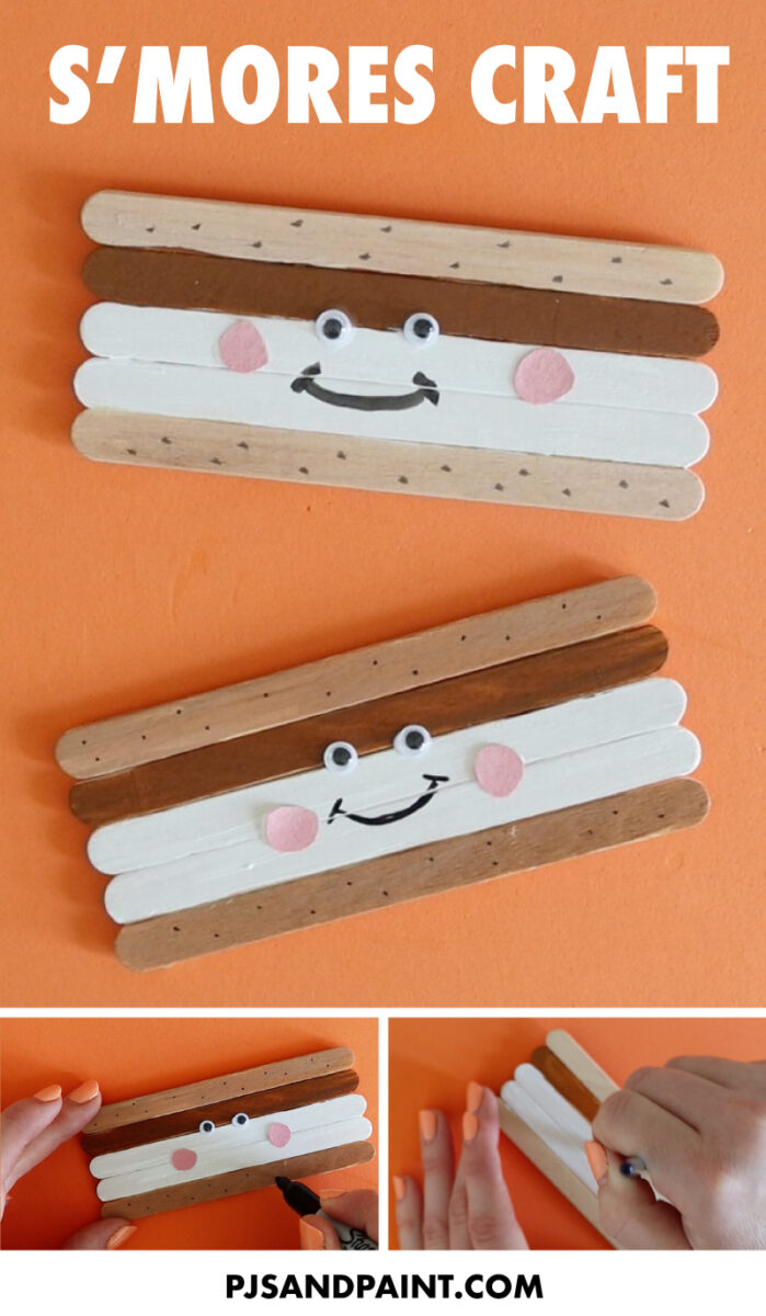 Popsicle Stick S’mores Craft - Pjs and Paint