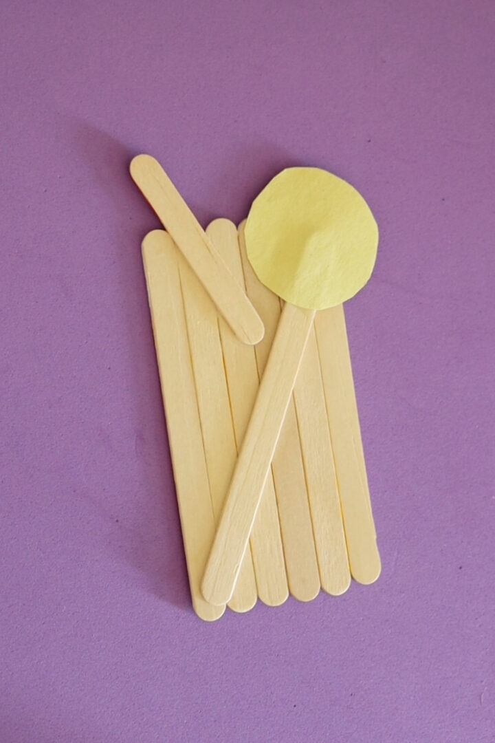 Popsicle Stick Lemonade Craft - Pjs and Paint