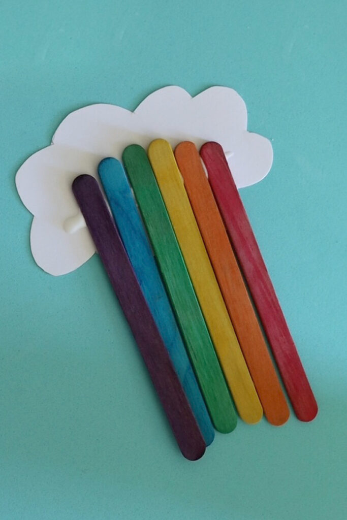 Popsicle Stick Rainbow Craft - Pjs and Paint