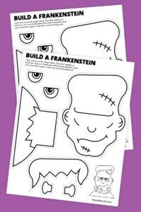 Free Printable Build a Frankenstein Craft - Pjs and Paint
