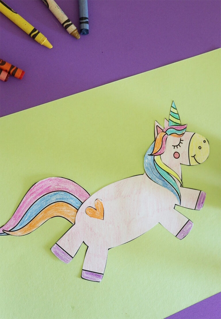 Free Printable Build a Unicorn Craft - Pjs and Paint