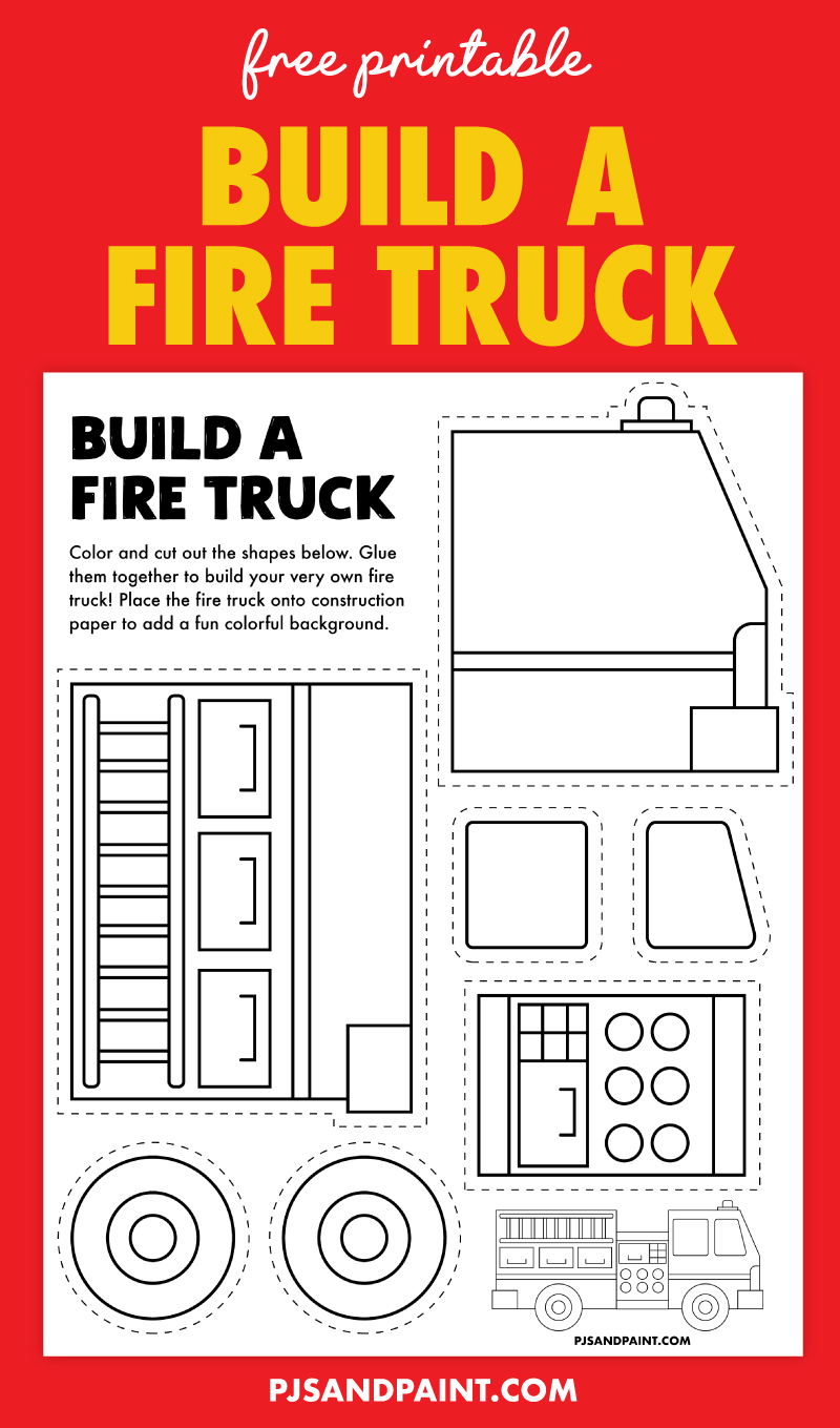 Free Printable Fire Truck Craft Template
