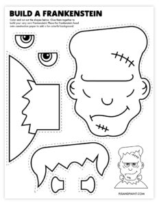 Free Printable Build a Frankenstein Craft - Pjs and Paint