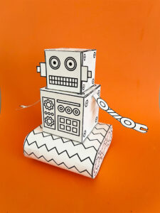 Free Printable 3D Build a Robot Craft - Pjs and Paint