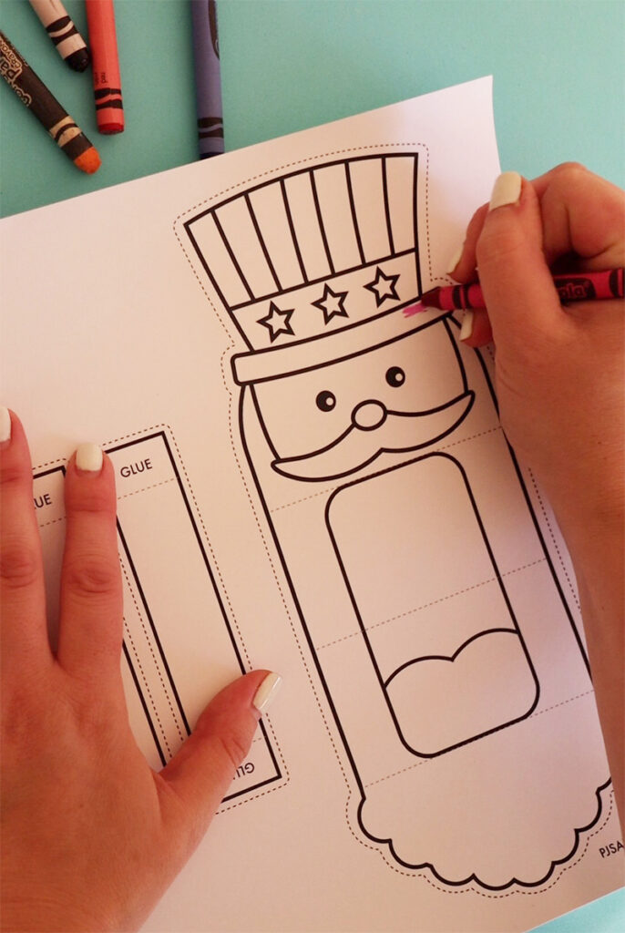 Free Printable Uncle Sam Puppet - 4th of July Crafts