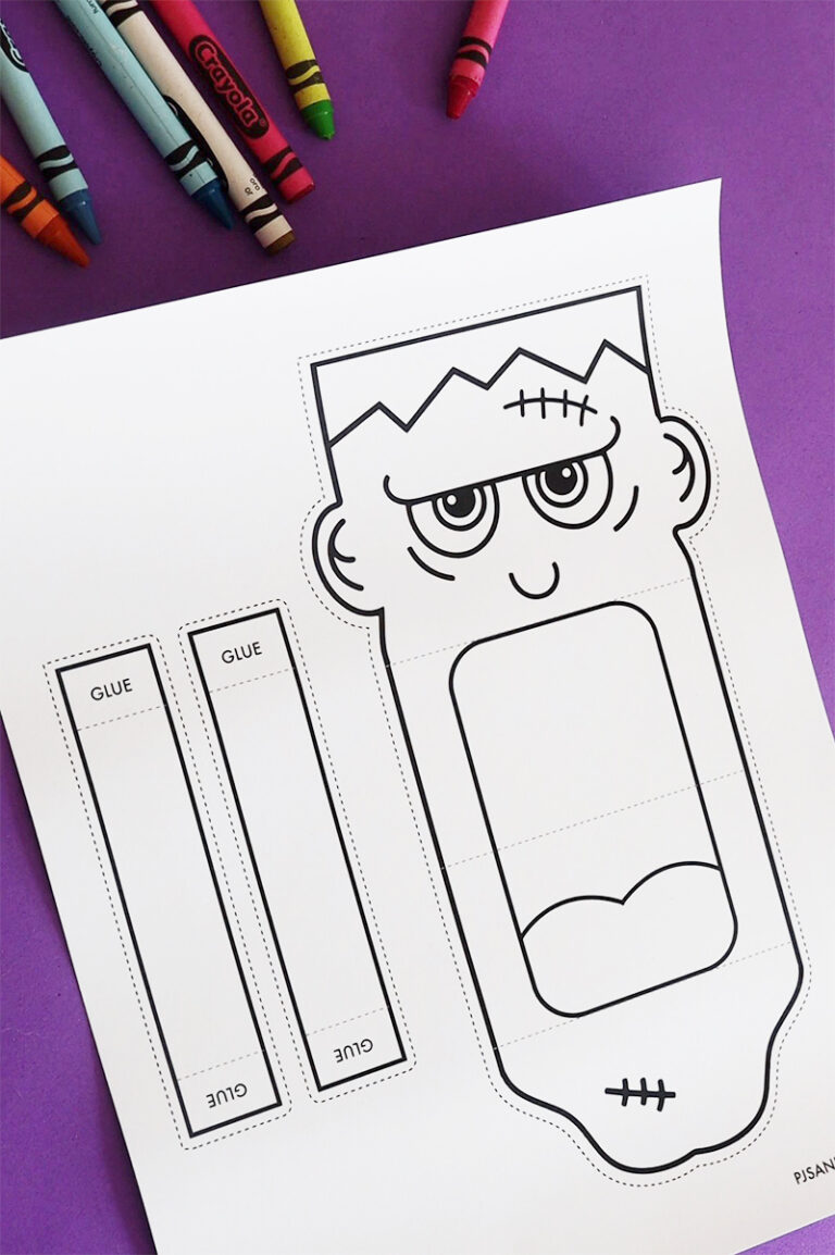 Free Printable Paper Halloween Hand Puppets - Pjs and Paint