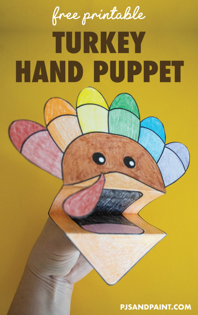 Free Printable Turkey Hand Puppet - Pjs and Paint