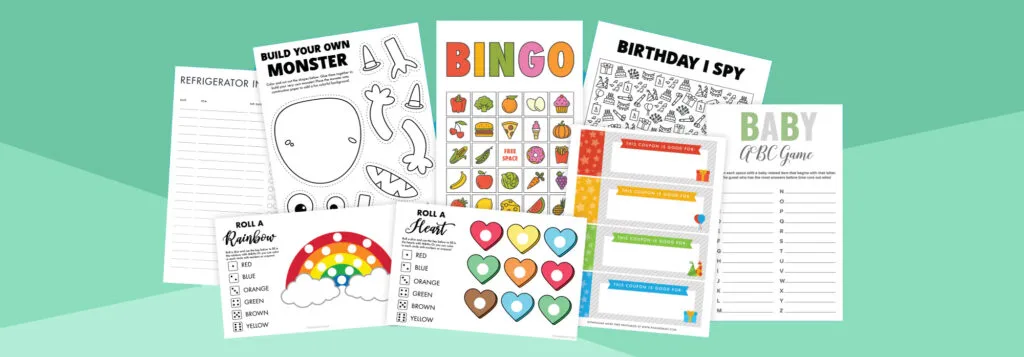 Free Printable Games and Craft Tutorials | Pjs and Paint