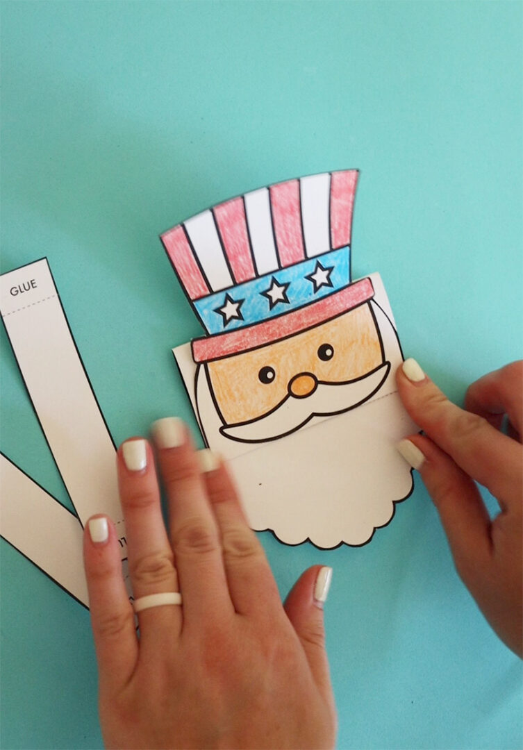 Free Printable Uncle Sam Puppet - 4th of July Crafts