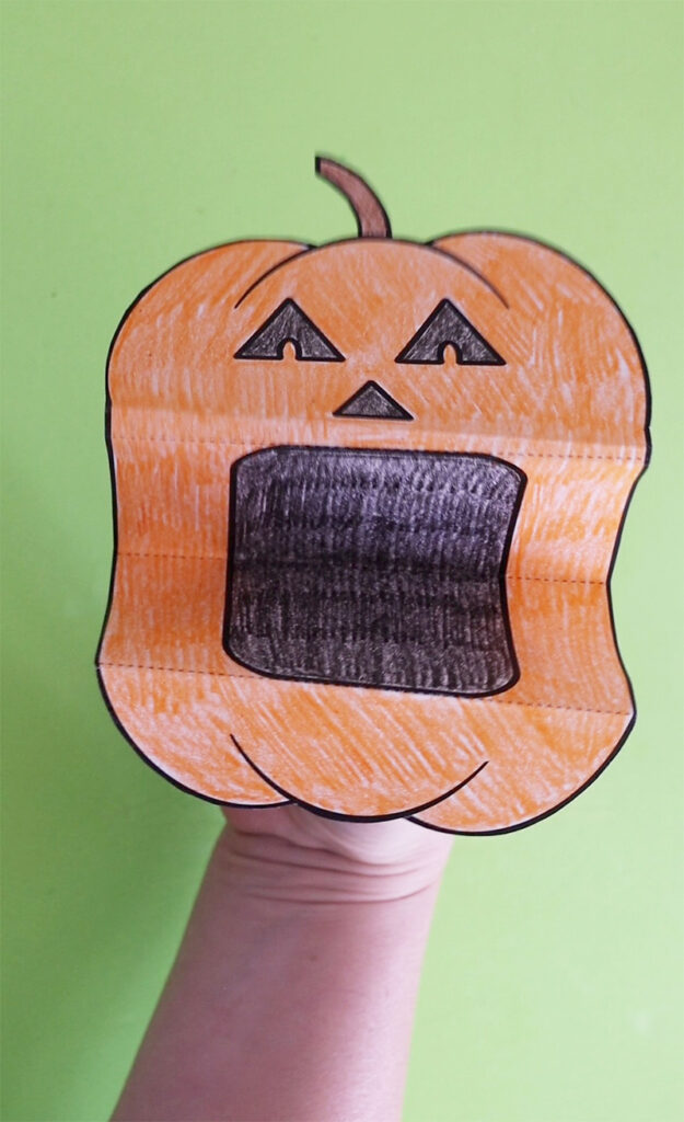 Free Printable Paper Halloween Hand Puppets - Pjs and Paint