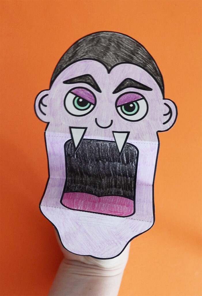 Free Printable Paper Halloween Hand Puppets - Pjs and Paint