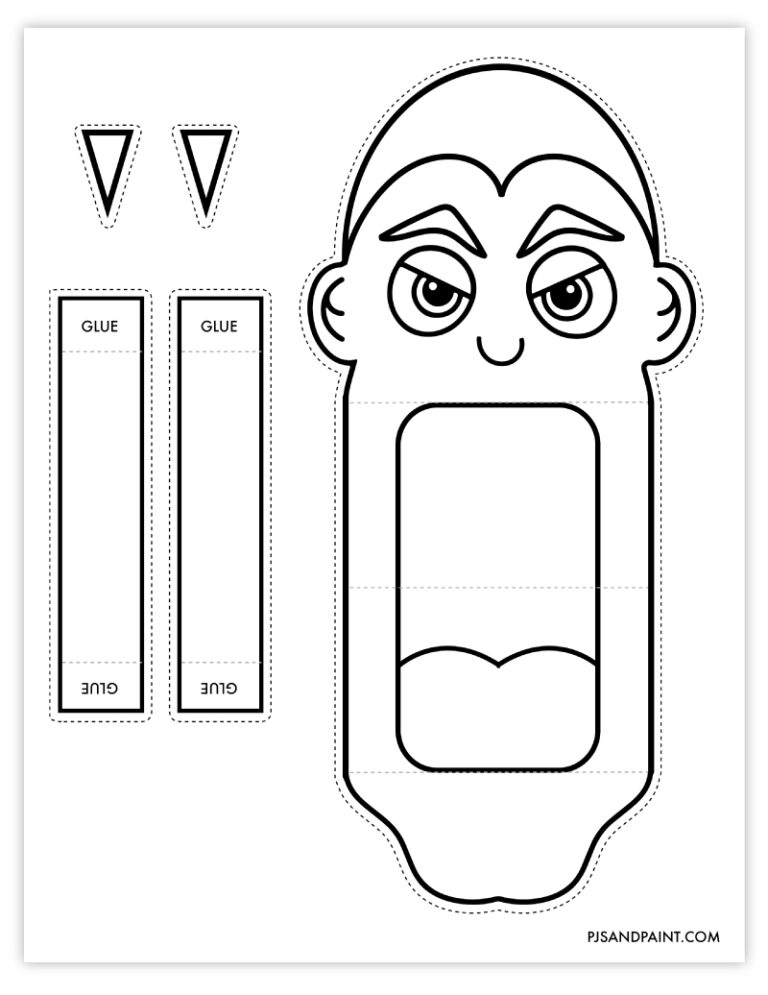 Free Printable Paper Halloween Hand Puppets - Pjs and Paint