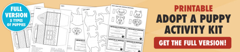 Free Printable Adopt a Puppy Activity Kit - Pjs and Paint