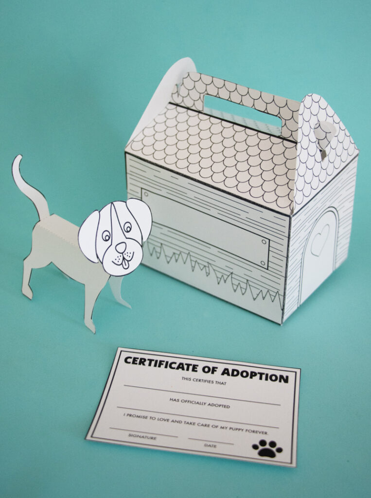 Free Printable Adopt a Puppy Activity Kit - Pjs and Paint
