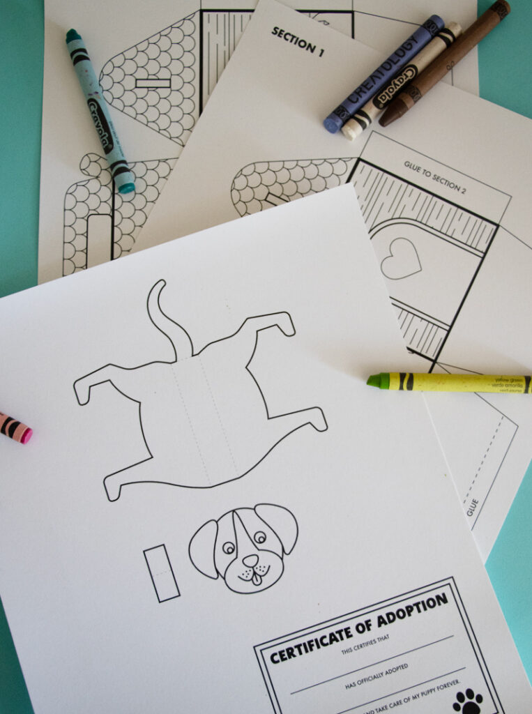 Free Printable Adopt a Puppy Activity Kit - Pjs and Paint