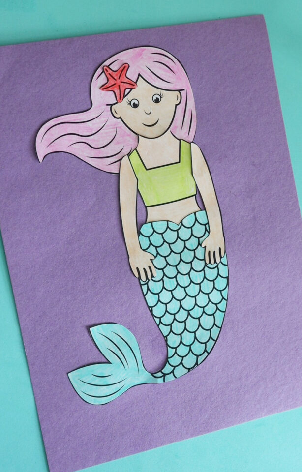 Free Printable Build a Mermaid Craft - Pjs and Paint