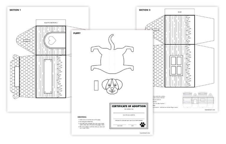 Free Printable Adopt a Puppy Activity Kit - Pjs and Paint