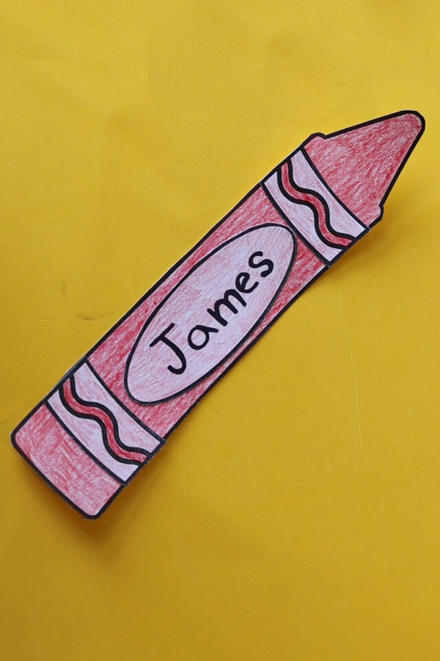 Free Printable Build a Crayon Craft - Pjs and Paint