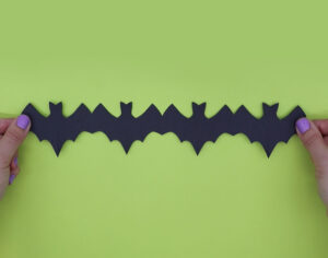 DIY Bat Garland Halloween Decoration - Pjs and Paint