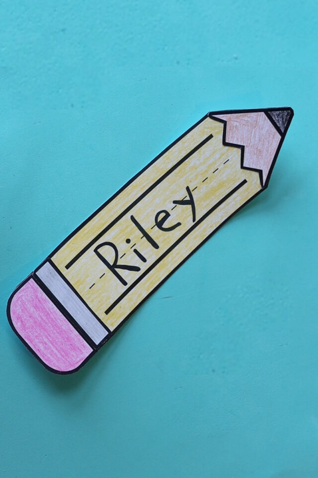 Free Printable Build a Pencil Craft - Pjs and Paint