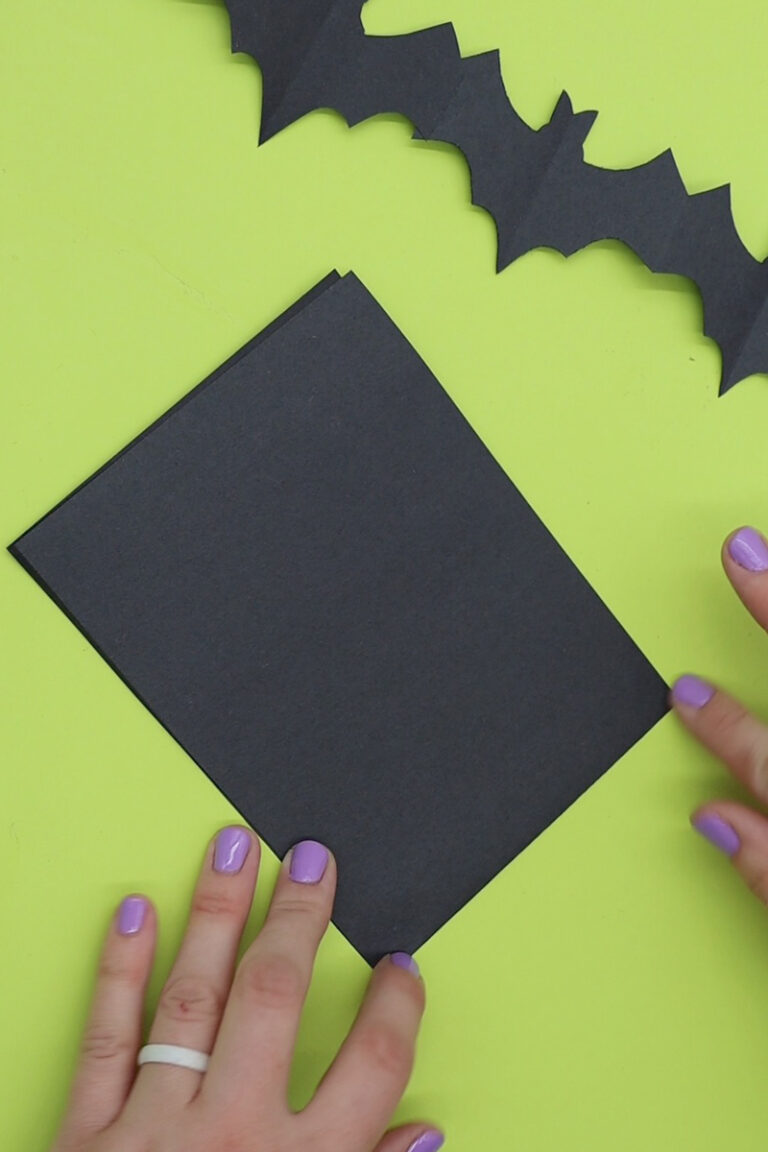 DIY Bat Garland Halloween Decoration - Pjs and Paint