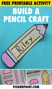 Free Printable Build a Pencil Craft - Pjs and Paint