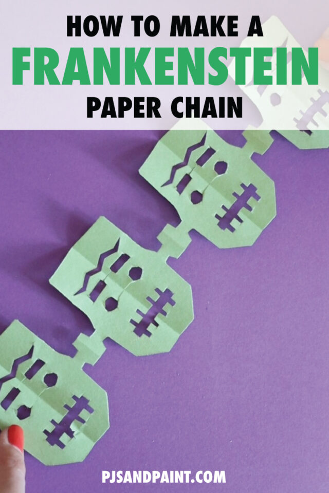 How to Make a Frankenstein Paper Chain - Pjs and Paint
