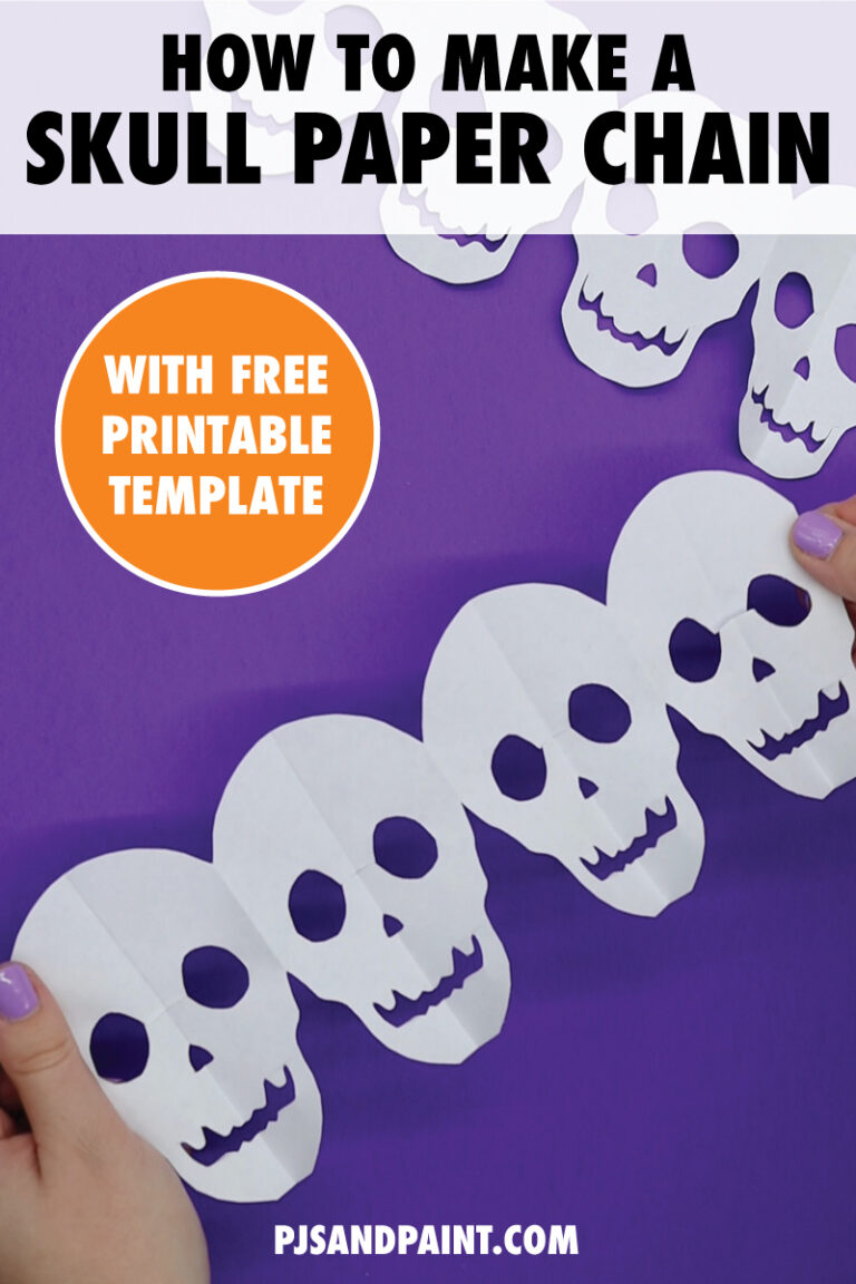 How to Make a Skull Paper Chain - Pjs and Paint