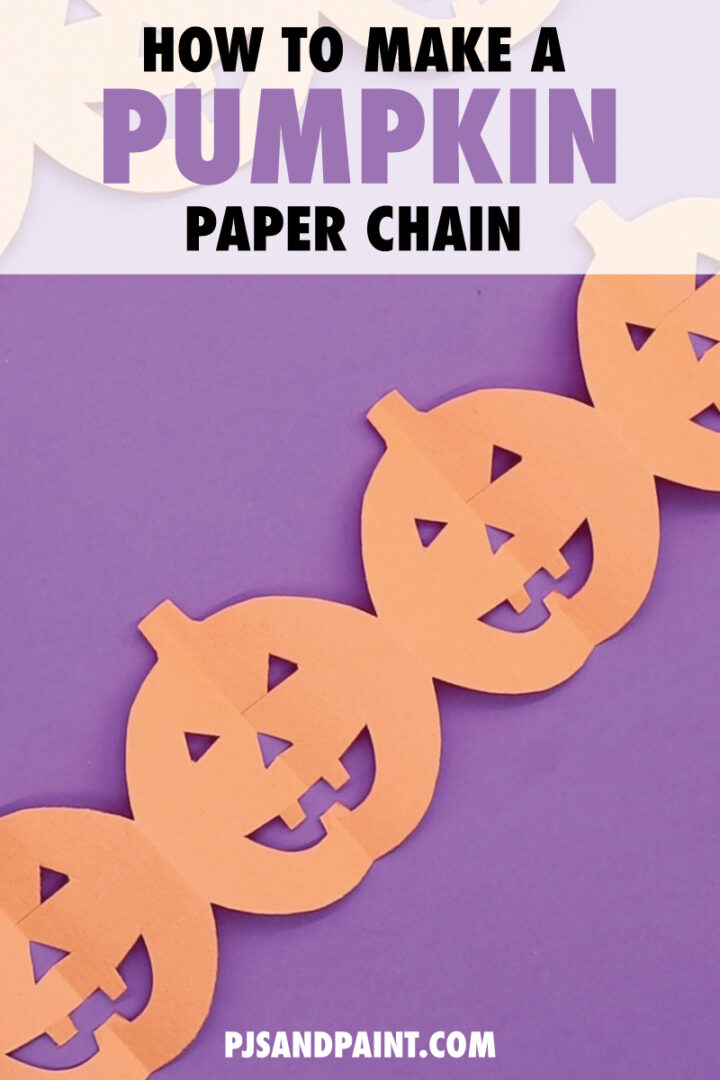 How to Make a Pumpkin Paper Chain | Easy Halloween Crafts - Pjs and Paint