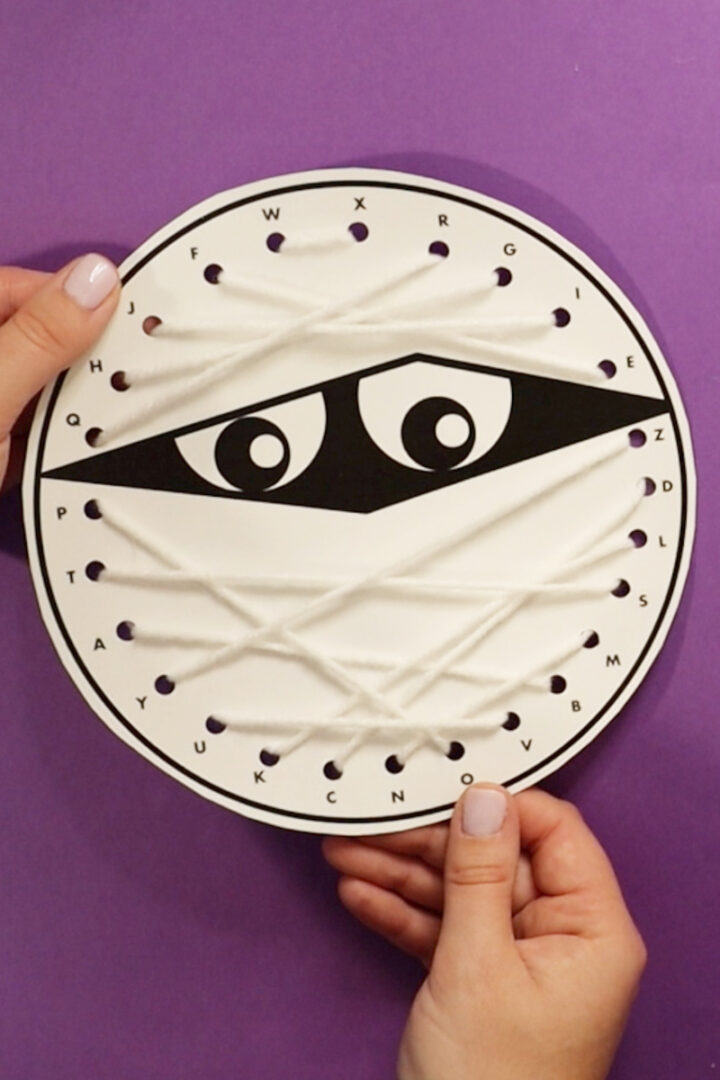 Mummy Lacing Craft - With Free Printable Template - Pjs and Paint