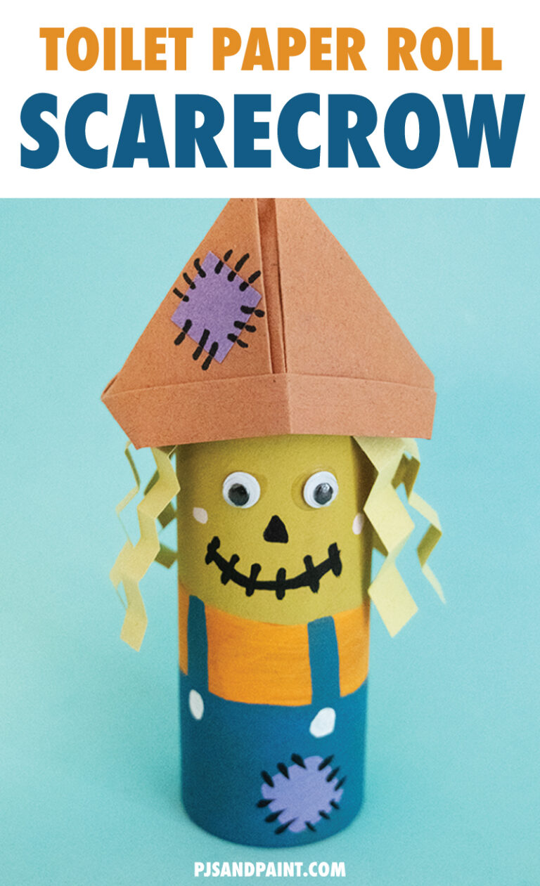 Toilet Paper Roll Scarecrow Craft - Pjs and Paint