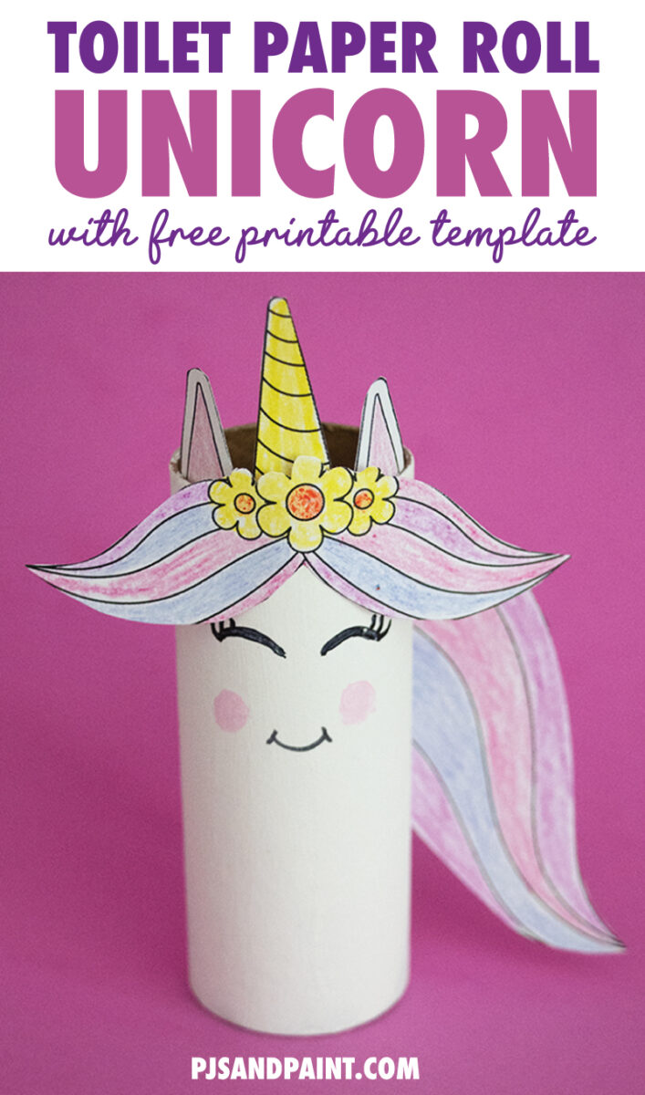 Toilet Paper Roll Unicorn Craft - With Free Printable Template - Pjs ...