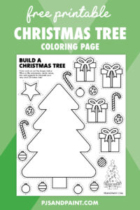 Free Printable Build a Christmas Tree Craft - Pjs and Paint