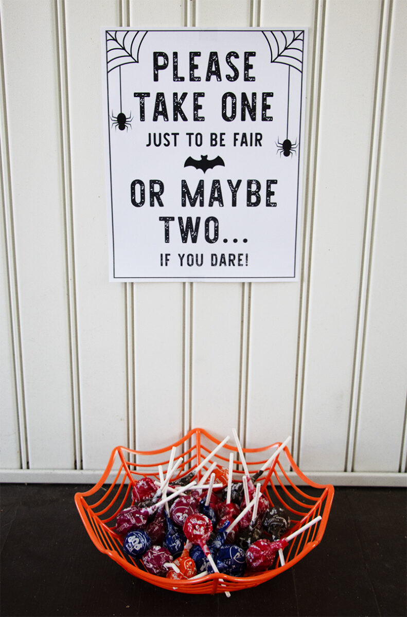 Free Printable Halloween Candy Sign | Please Take One - Pjs and Paint