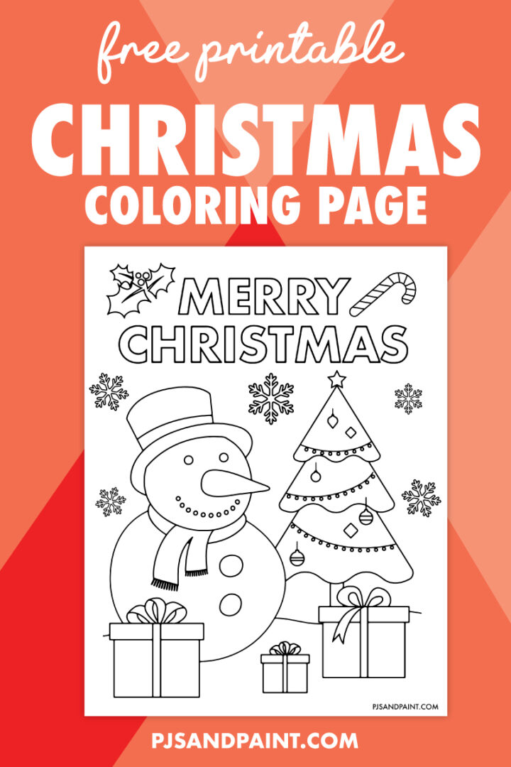 Free Printable Christmas Coloring Page For Kids - Pjs and Paint