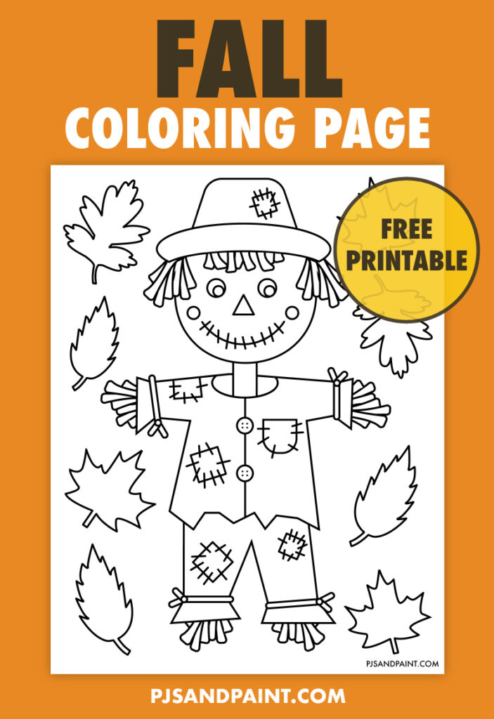 Free Printable Fall Coloring Page - Pjs and Paint