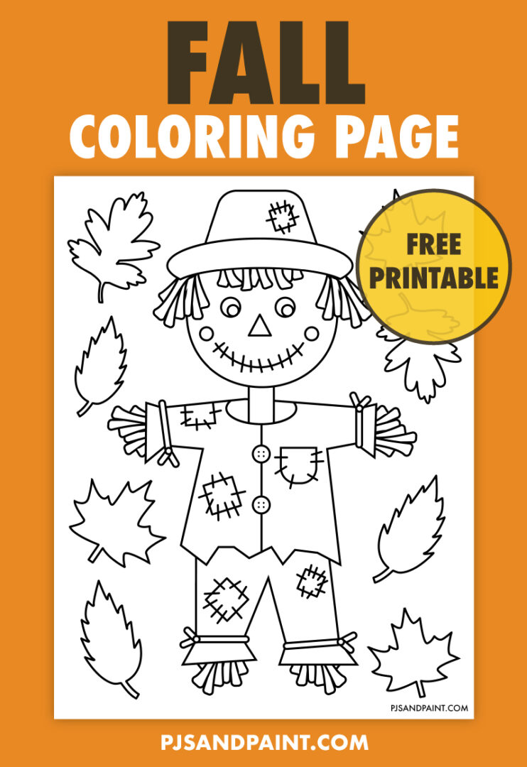 Free Printable Fall Coloring Page - Pjs and Paint