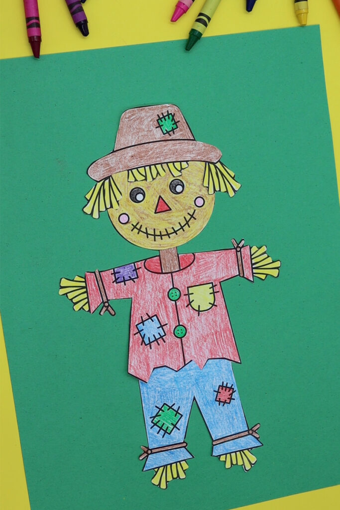 Free Printable Build a Scarecrow Craft for Kids - Pjs and Paint