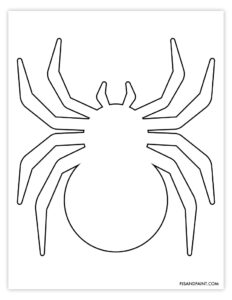 Free Printable Spider Template - Pjs and Paint