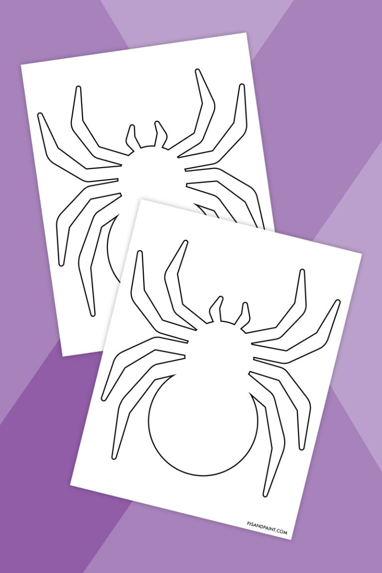 Free Printable Spider Template - Pjs and Paint