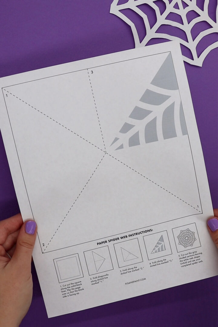 Free Printable Spider Web Template | Halloween Craft - Pjs and Paint