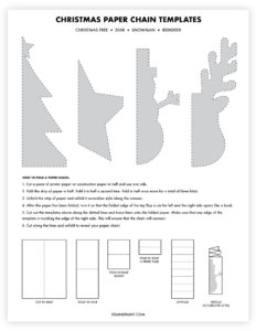 4 Free Printable Christmas Paper Chain Templates - Pjs and Paint