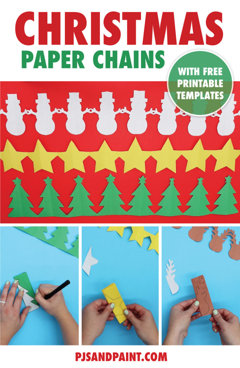4 Free Printable Christmas Paper Chain Templates - Pjs and Paint