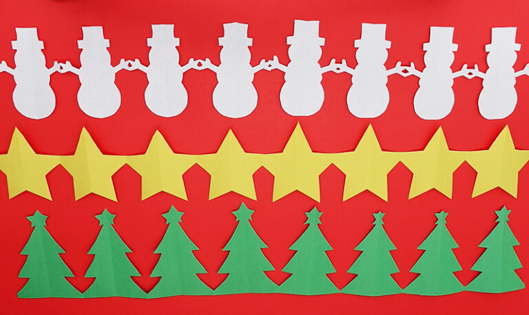 4 Free Printable Christmas Paper Chain Templates - Pjs and Paint